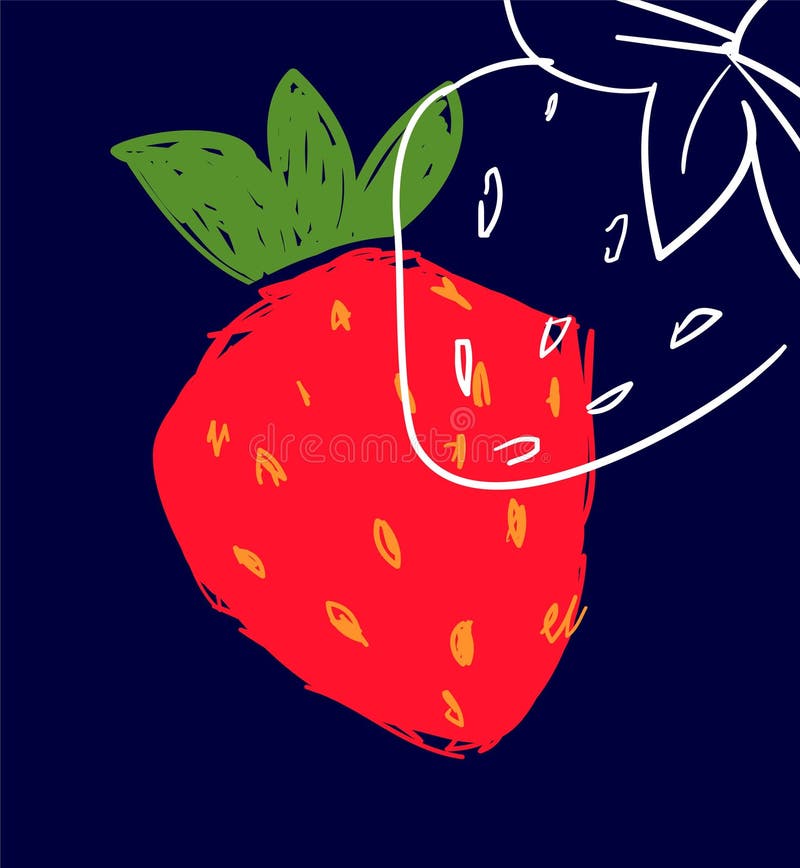 Strawberry Abstract Illustration. Vector Stock Berry Stock Illustration ...