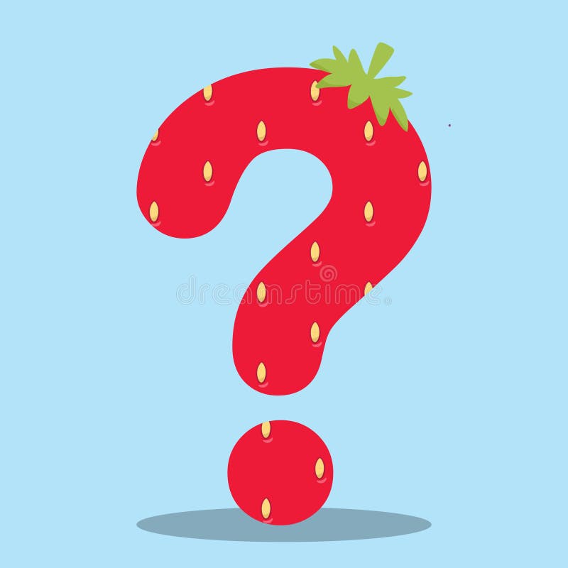Strawberry Alphabet Question Mark 28 Stock Vector - Illustration of ...