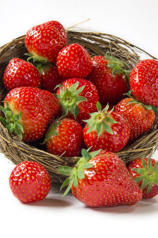 Strawberry basket stock image. Image of natural, harvest - 43840883
