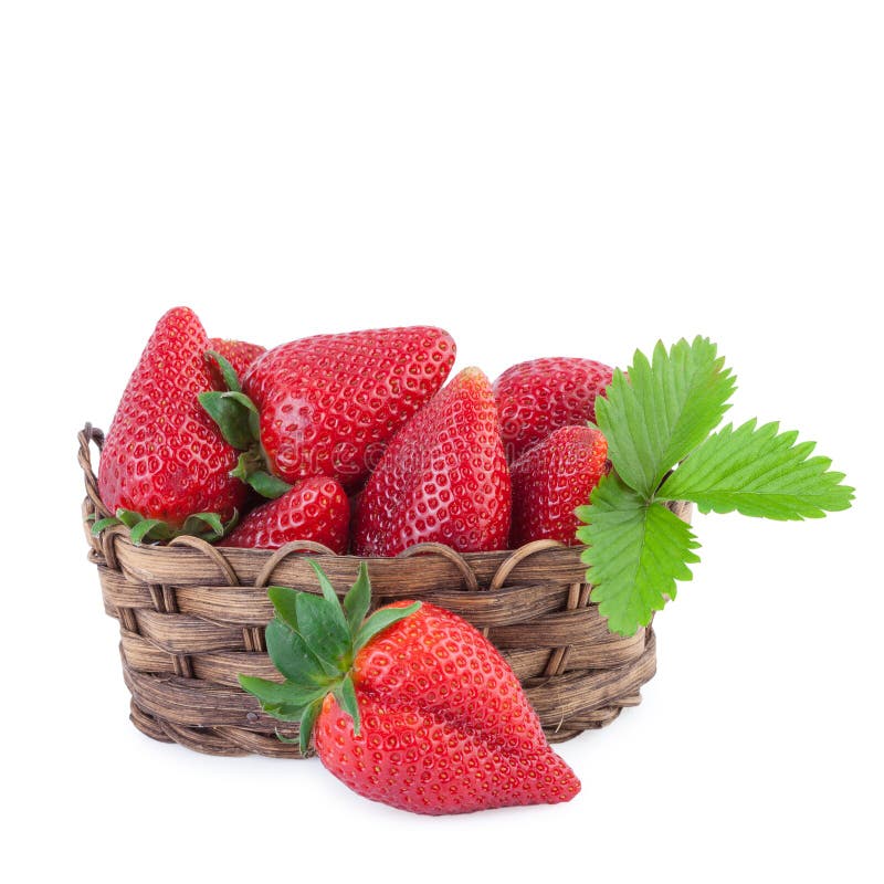 Strawberry in a basket stock photo. Image of dessert - 40286874