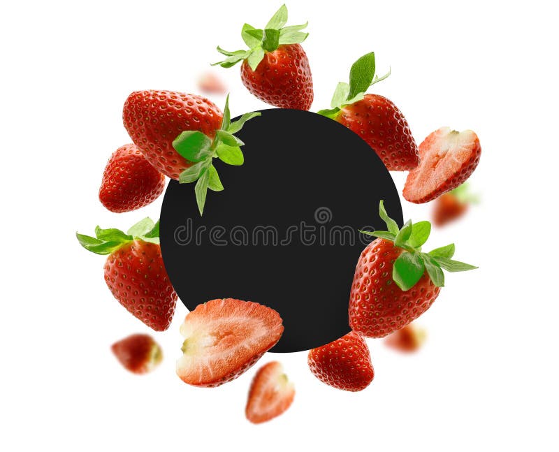 Strawberry Berry on a White Background. the Template for Packaging ...