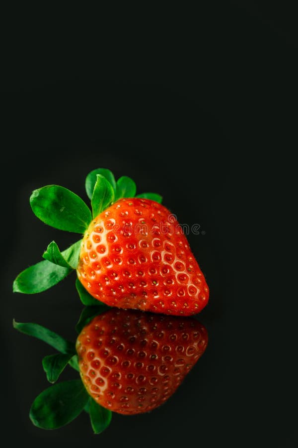Strawberry on Black Background Stock Photo - Image of food, tasty: 88619958