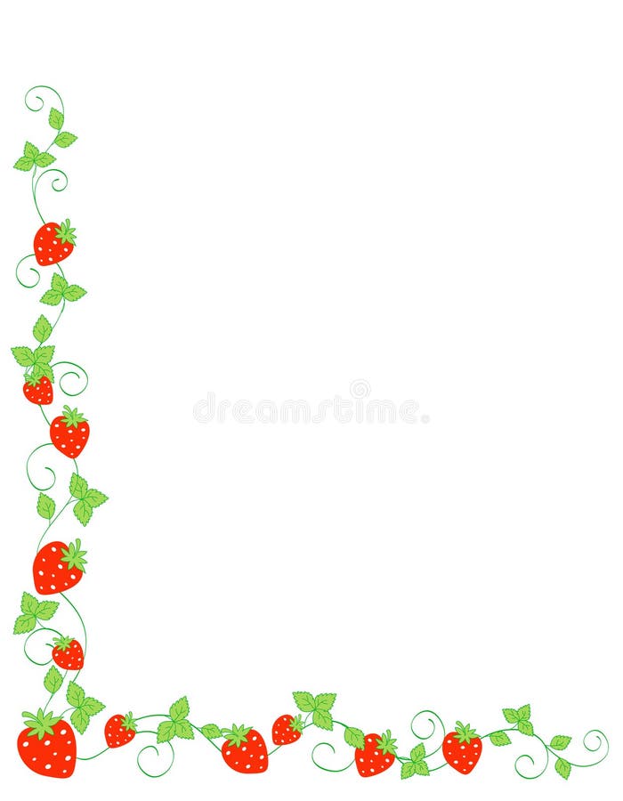 Strawberry border stock vector. Illustration of cheerful - 17320082