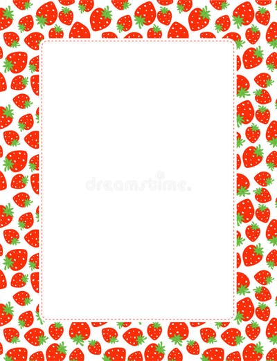 Strawberry border stock vector. Illustration of cheerful - 17320082