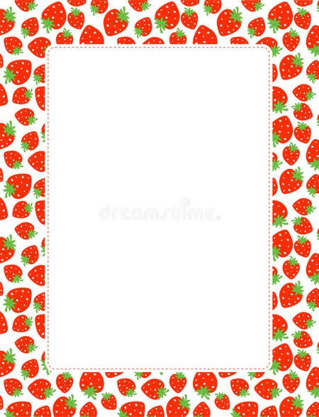 Strawberry border stock vector. Illustration of cheerful - 17320082