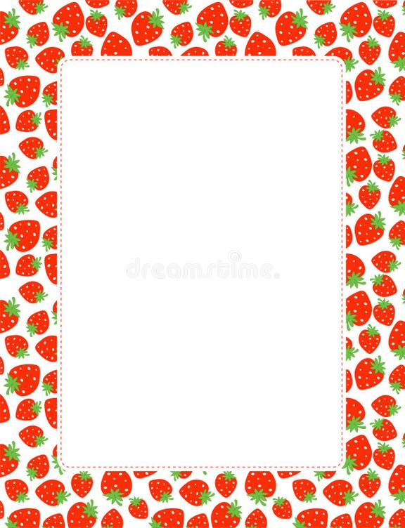 Strawberry border stock vector. Illustration of cheerful - 17320082