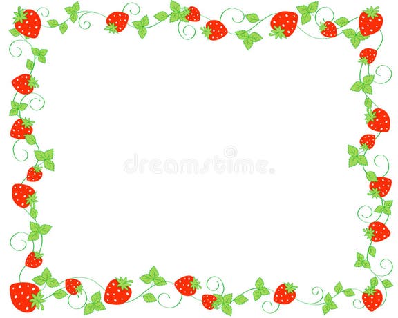 Strawberry border stock vector. Illustration of background - 17320134