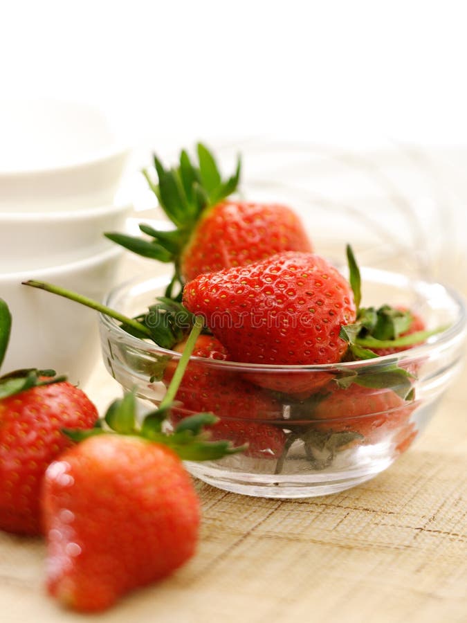 Strawberry in bowl stock image. Image of fresh, juicy - 16774013