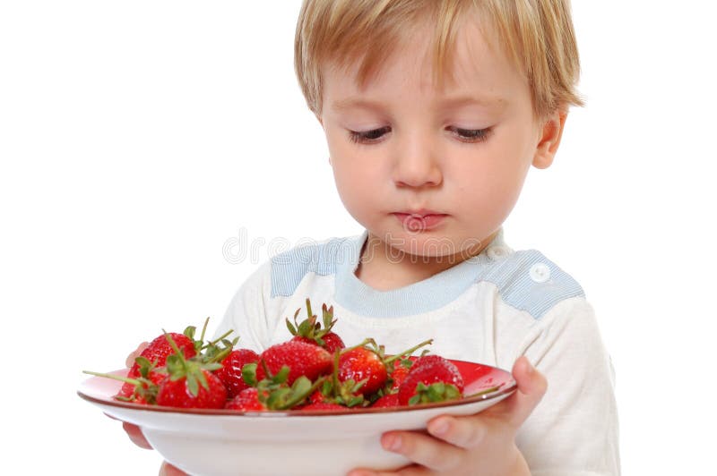 Strawberry boy stock photo. Image of tasting, freshness - 8698746