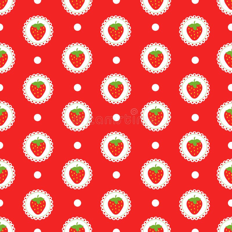 Strawberry Seamless Pattern. Repeatable Background. Isolated on Pink ...