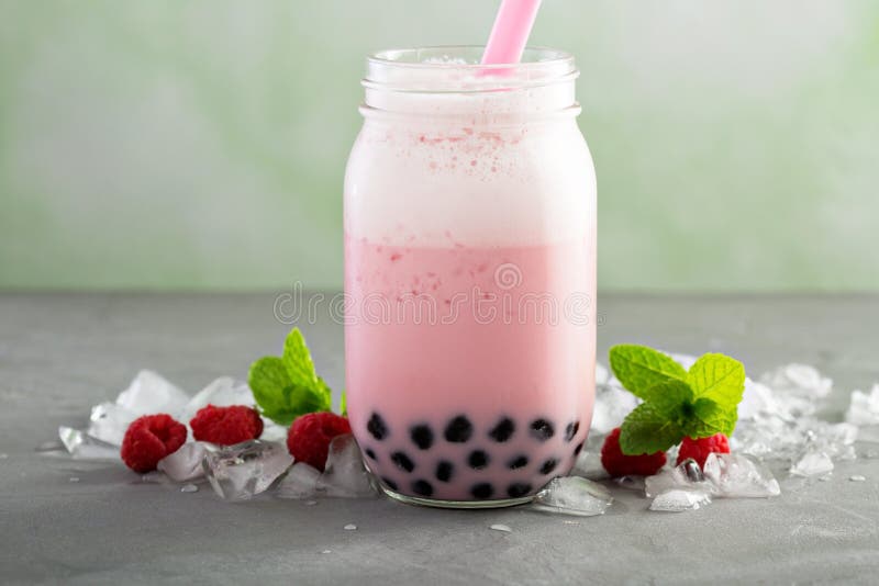 Strawberry bubble tea stock photo. Image of bubble, delicious - 95688660
