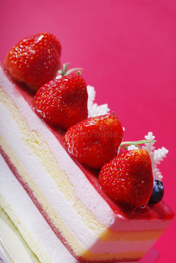 Strawberry Cake Texture Inside a Circle Shape Stock Image - Image of ...