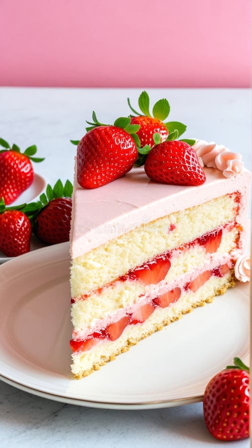 Strawberry Cake Slice stock photo. Image of experiences - 341659756
