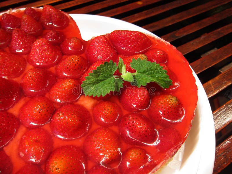 Strawberry cake stock image. Image of summer, reference - 55558655