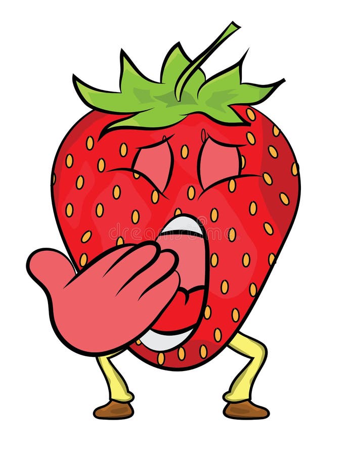 Strawberry Cartoon Character Stock Illustration - Illustration of ...