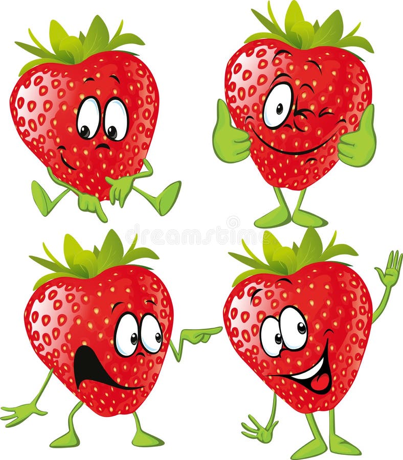 Strawberry Cartoon Mascot stock vector. Illustration of mascot - 72948742