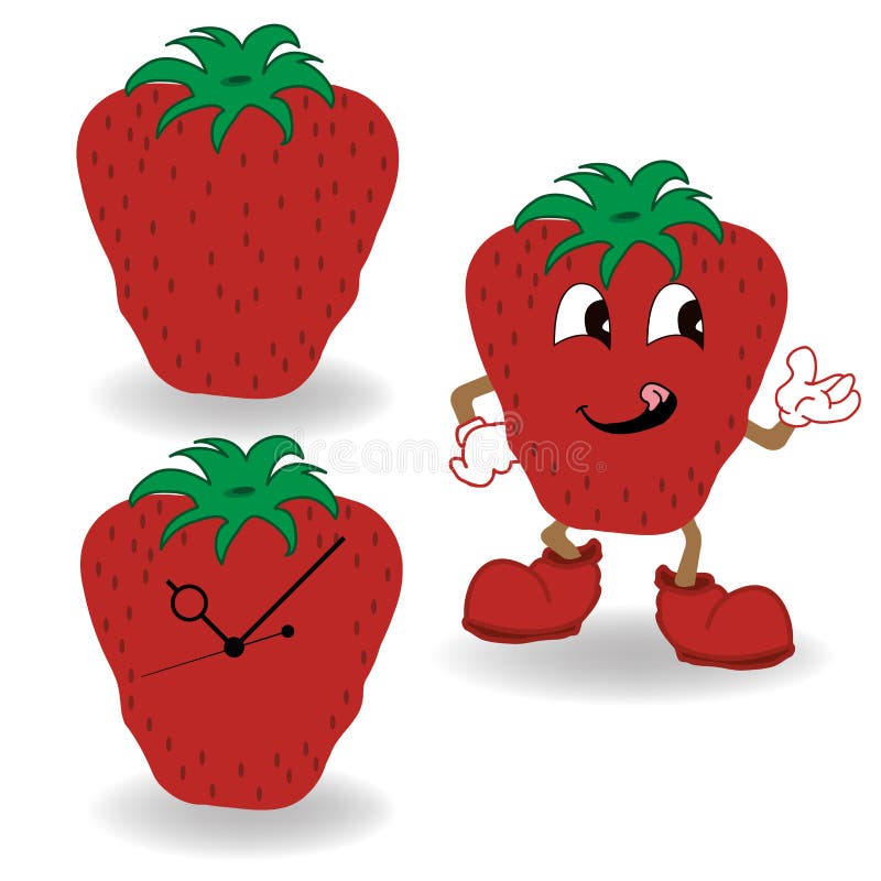 Strawberry cartoon vector stock vector. Illustration of food - 29392780