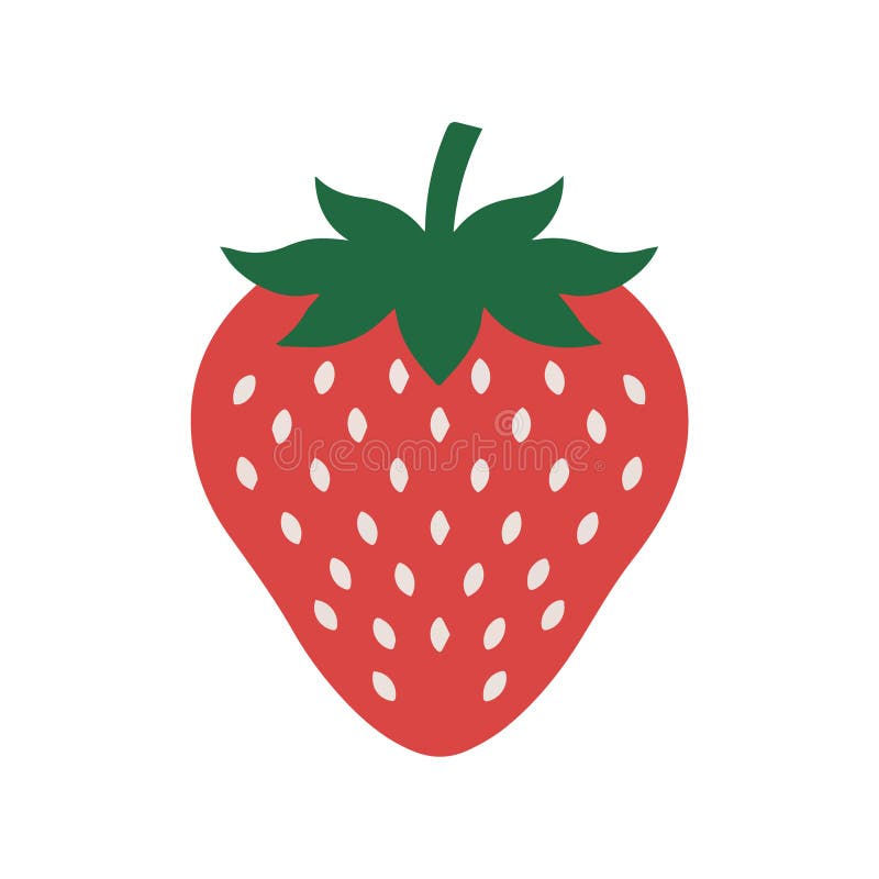 Strawberry Cartoon Vector Illustration Cute Fruit Stock Vector ...