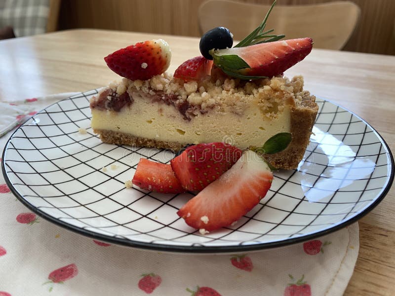 Strawberry Cheesecake , Cheese Tard Stock Image - Image of berry, fruit ...