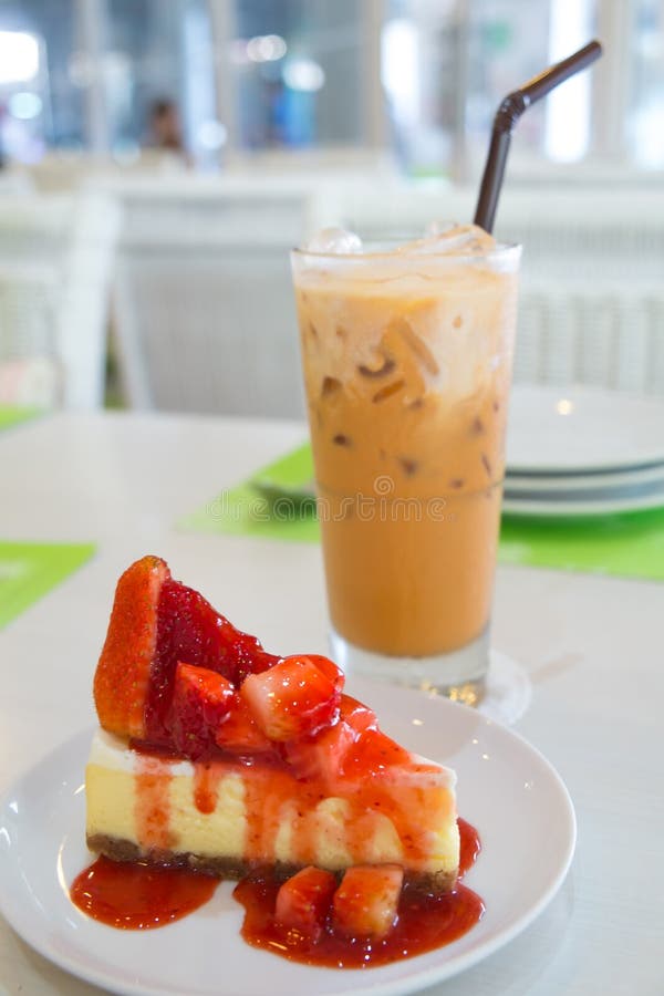 Strawberry Cheesecake stock image. Image of dairy, milktea - 38617449