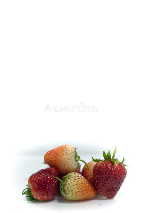 Strawberry Cherry Red on White Isolate,Front View Isolated Whit Stock ...