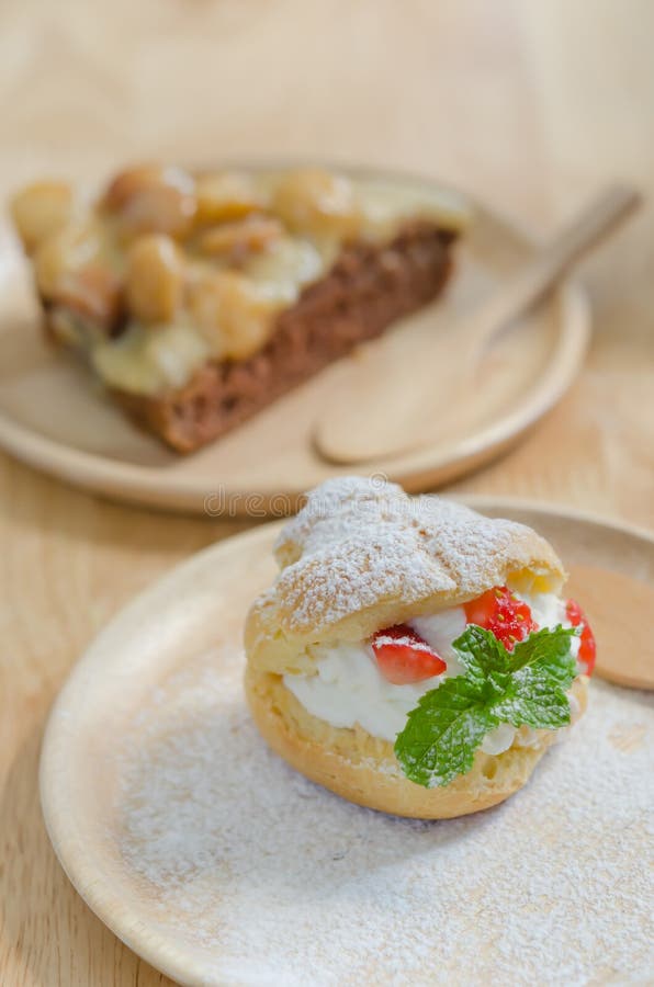 Strawberry Choux Cream stock photo. Image of appetizing - 51759988