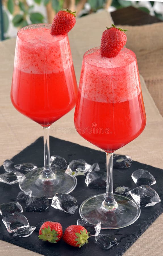 Strawberry cocktail. stock photo. Image of drink, party - 41205138