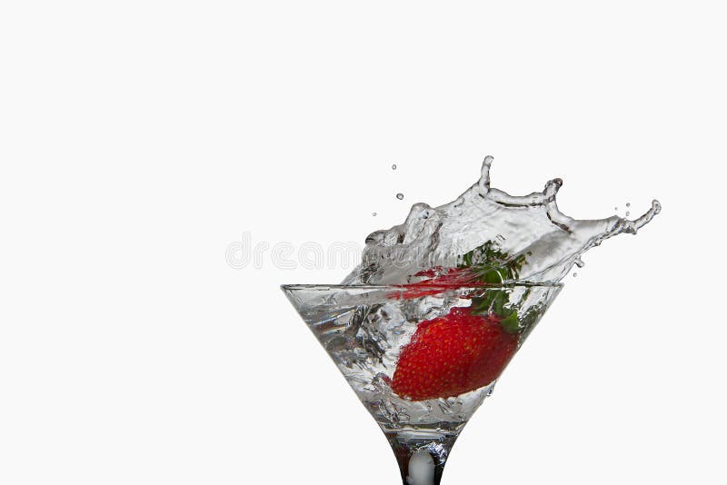 Strawberry splash on white stock photo. Image of restaurant - 51792336