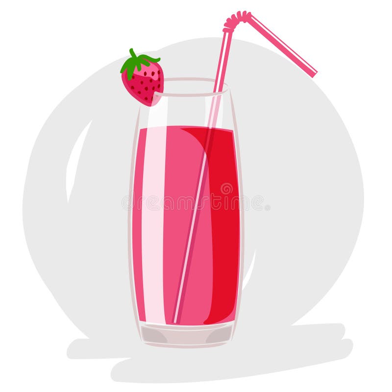 Strawberry cocktail vector stock vector. Illustration of nutrient ...