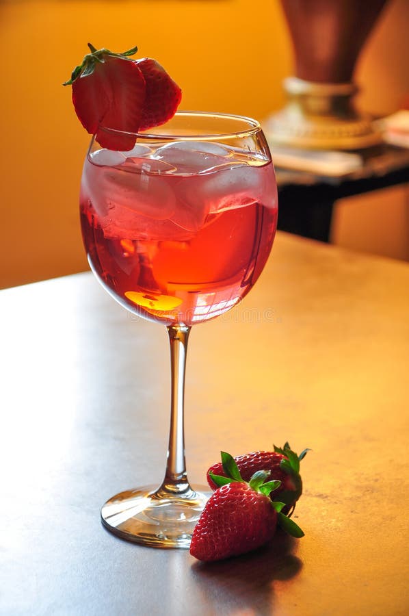 Strawberry cocktail stock image. Image of background - 31375221