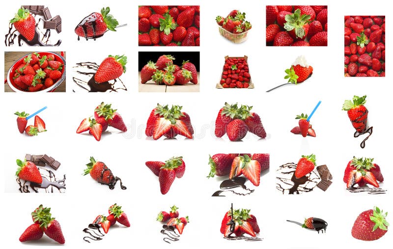 Strawberry collage stock photo. Image of bright, fruit - 45398232