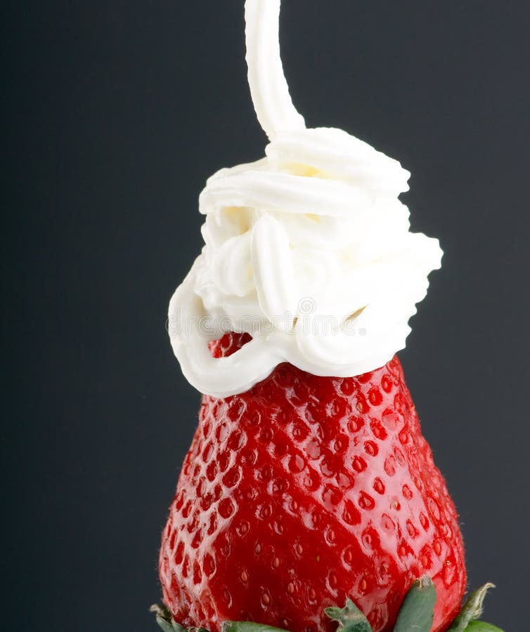 Strawberry and cream stock photo. Image of milk, meal - 11119436