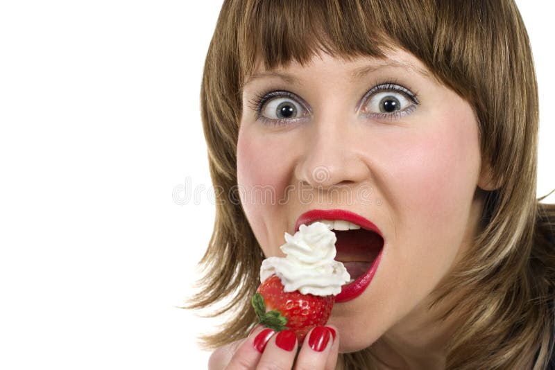 Strawberry and cream stock image. Image of creams, vitamins - 8651331