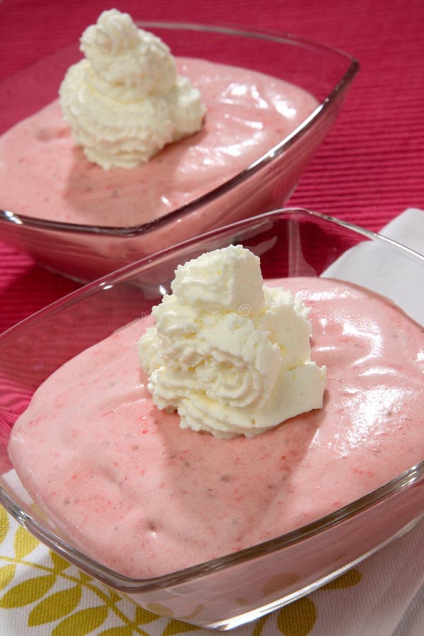Strawberry cream dessert stock image. Image of decoration - 7828793