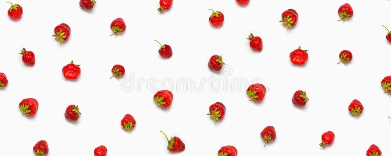 Strawberry Creative Pattern. Food Backdrop. Stock Image - Image of ...