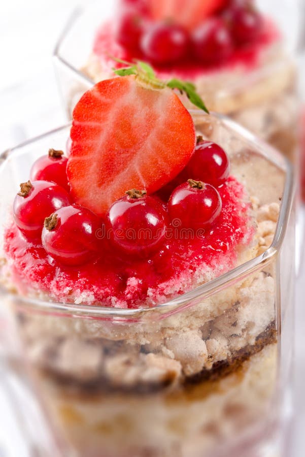 Strawberry - Currant Crumble Dessertt Stock Image - Image of decoration ...