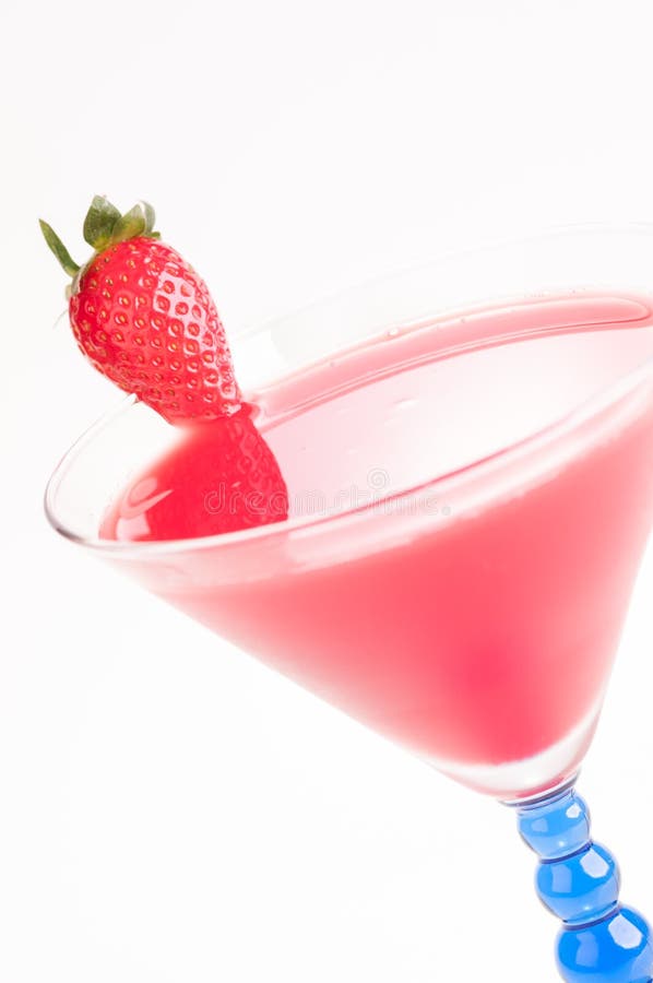 Strawberry Daiquiri Cocktail Side View Close Up Stock Image - Image of ...