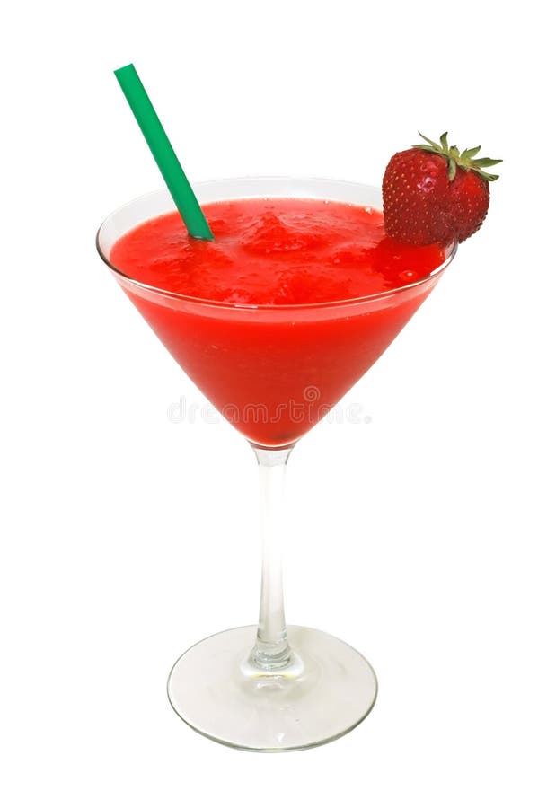 Strawberry Daiquiri Stock Image Image Of Glass Blended 12514585