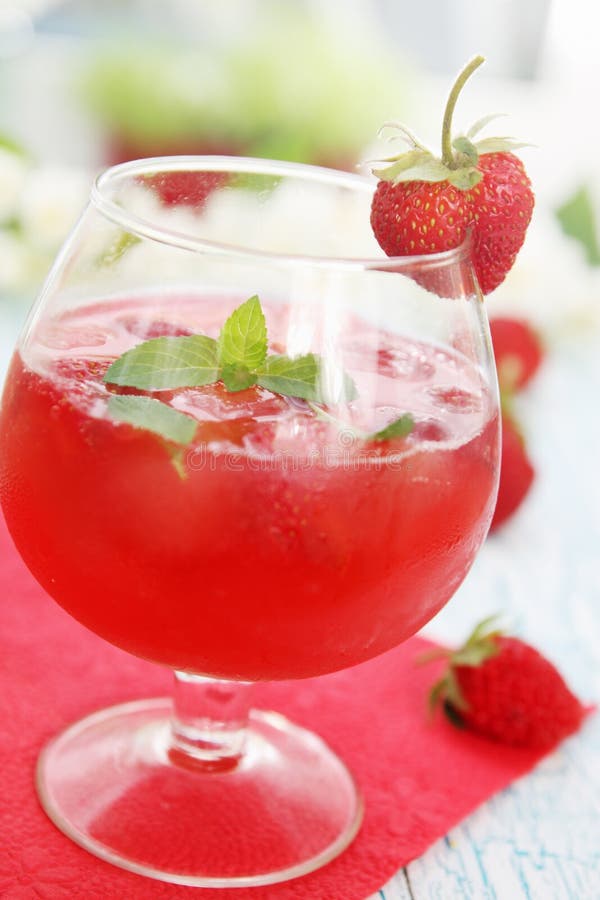 Strawberry drink stock image. Image of berry, portion - 32291529