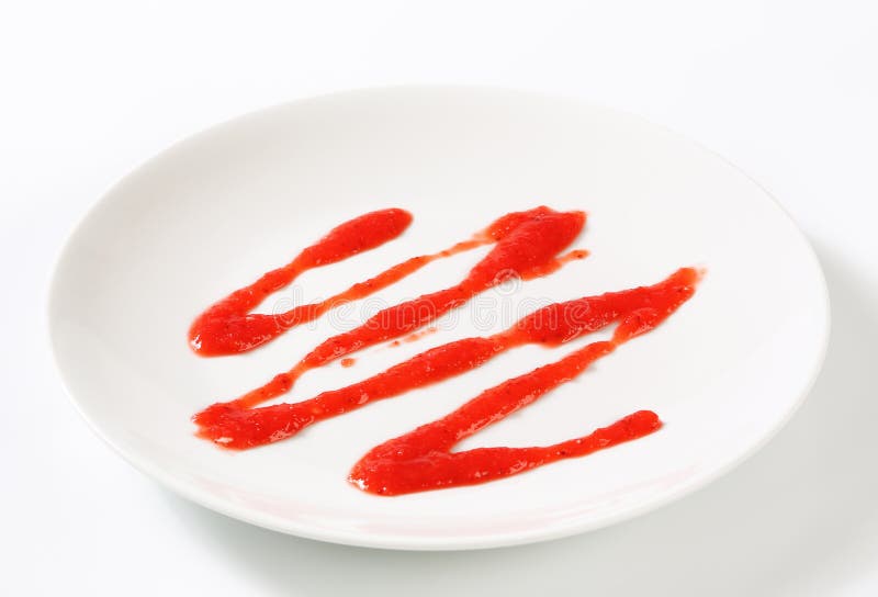 Strawberry drizzle sauce stock photo. Image of white - 56591690