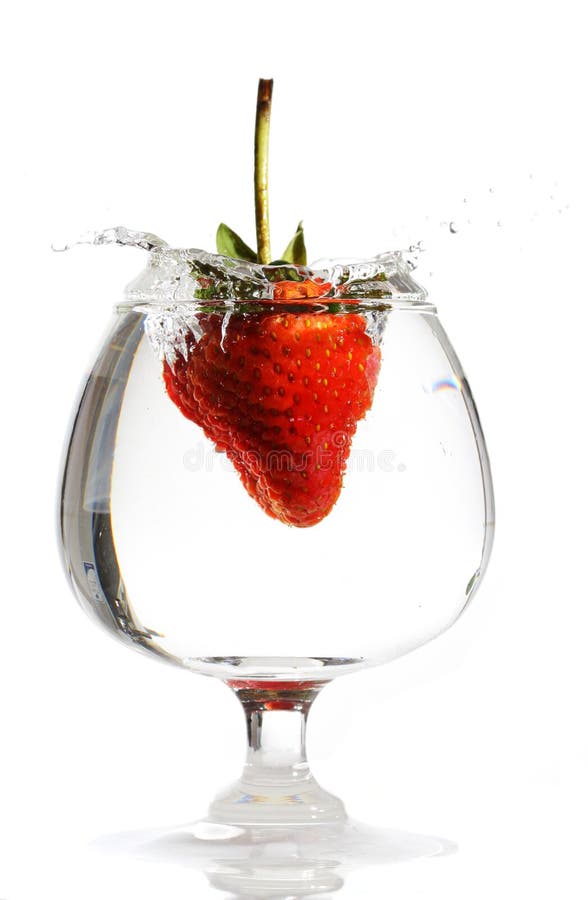 Strawberry drop stock photo. Image of clean, health, flowing - 18709232