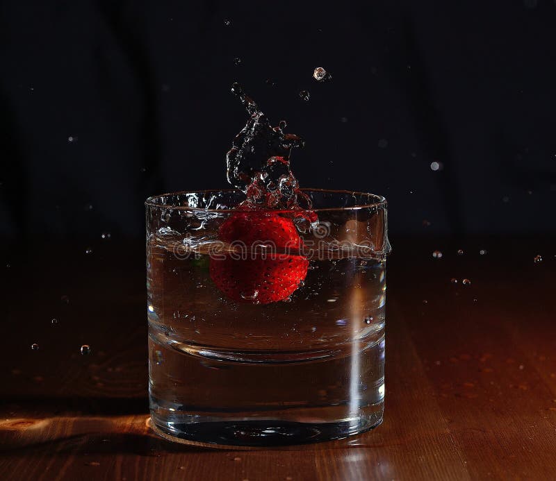 Strawberry drop stock image. Image of action, motion - 51934525