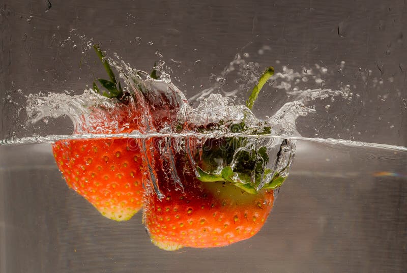 Strawberry stock image. Image of fruit, drop, glass, splatter - 58509009