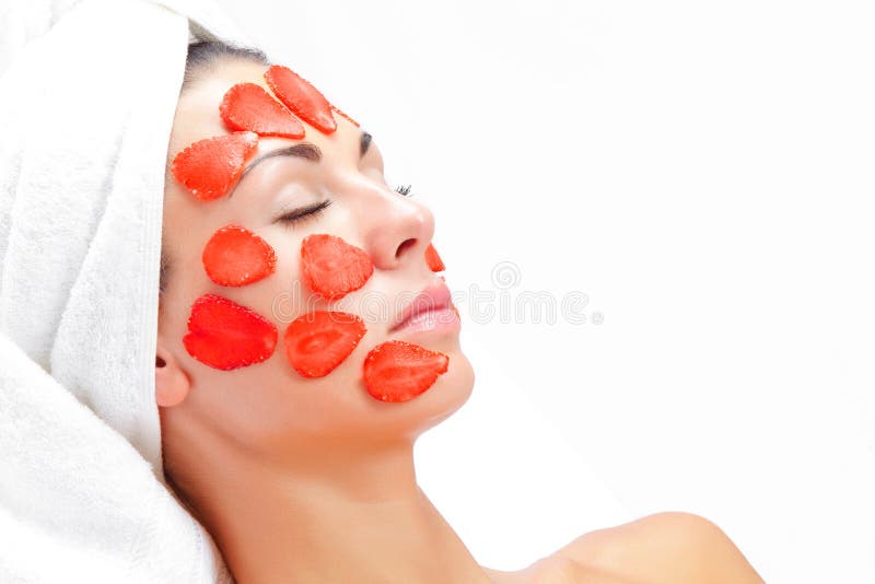 Strawberry face stock image. Image of fresh, adult, face - 26051447