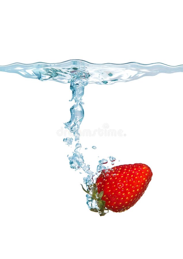 Strawberry in the water stock photo. Image of clean, water - 7425312