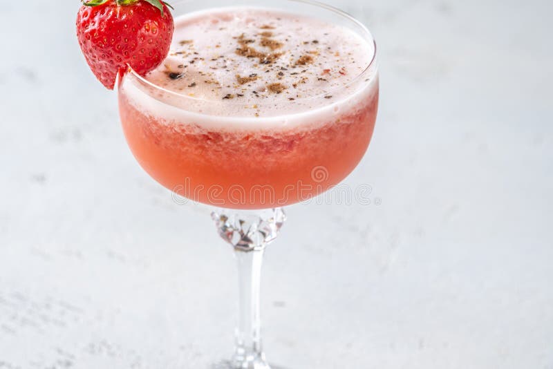 Strawberry fields cocktail stock image. Image of ingredient - 315909599