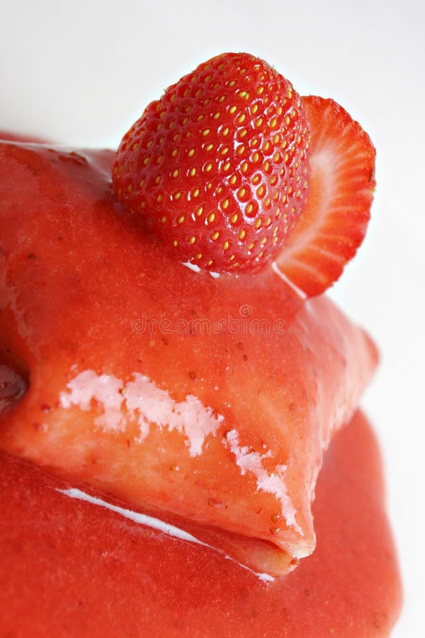 Strawberry Filled Star-shaped Pancake Stock Photo - Image of baking ...