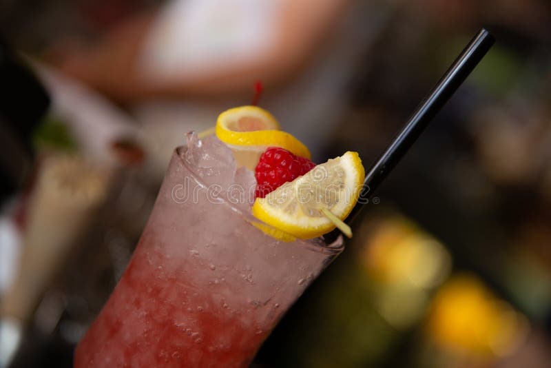 Strawberry Fizzy drink stock image. Image of straw, vacation - 267479403