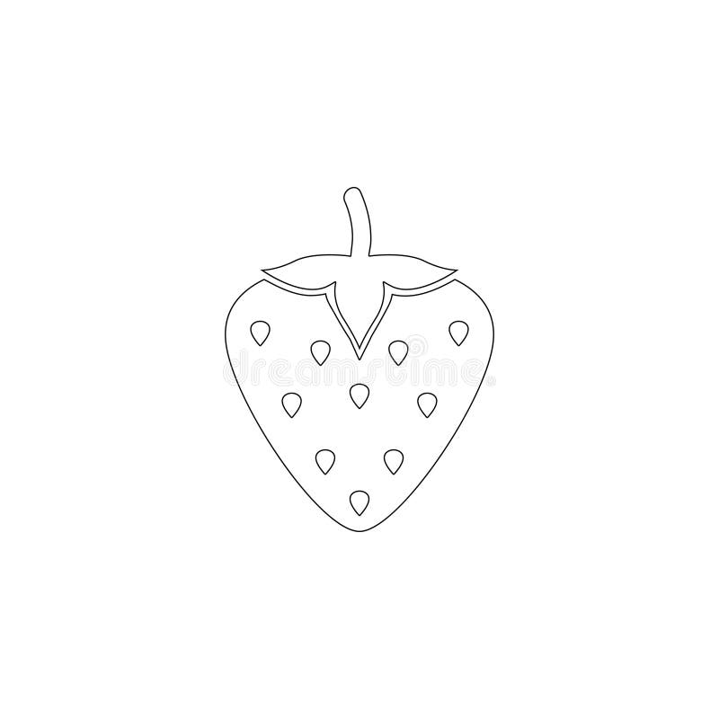 Strawberry. Flat Vector Icon Stock Vector - Illustration of healthy ...