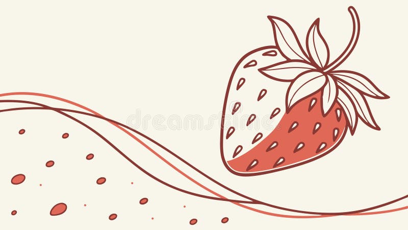 Strawberry with Flowing Trail, Vector Design Generative AI Stock Vector ...